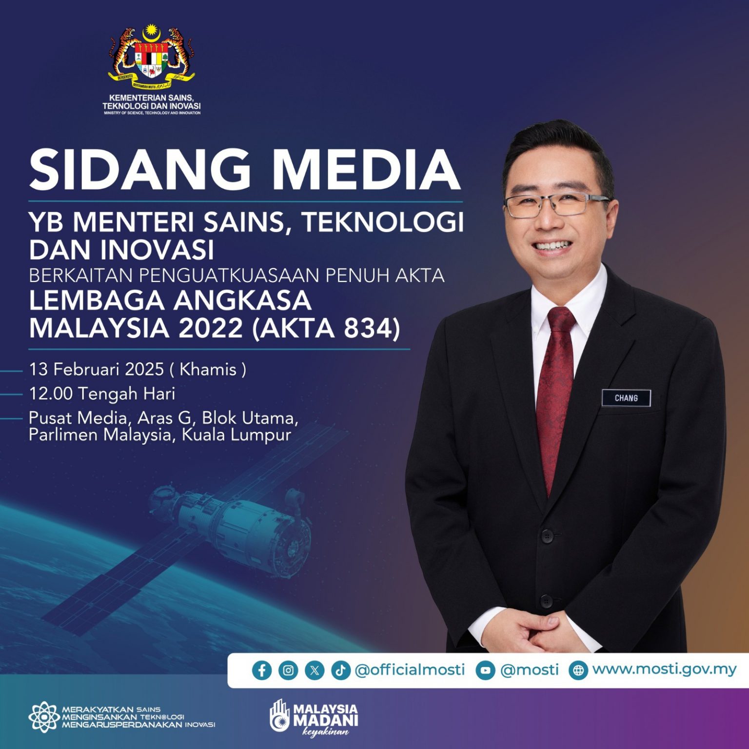 MALAYSIAN SPACE AGENCY (MYSA) – MOSTI